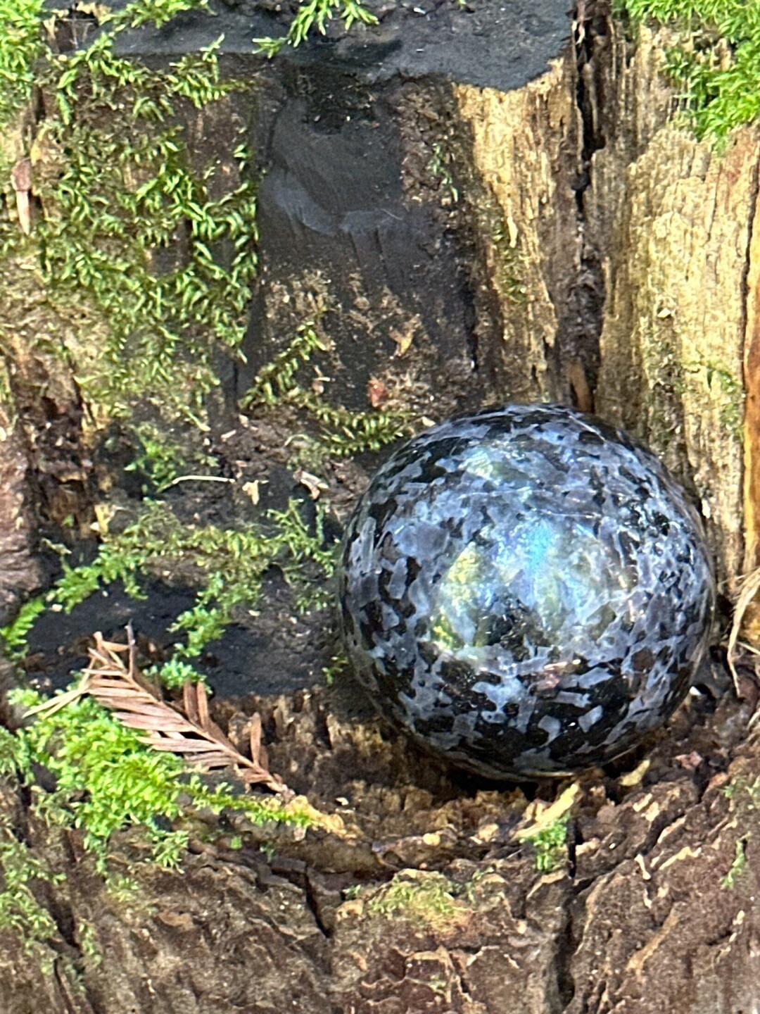 Indigo Gabbro Sphere From Madagascar for Intuition and Grounding - Etsy