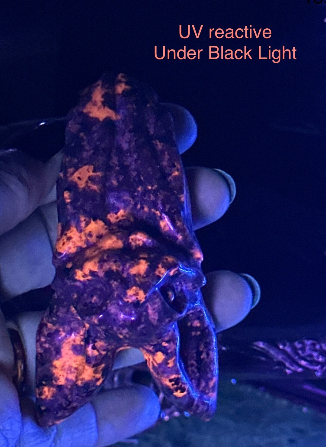 Adorable Hanging Yooperlite Bat stand Included, UV Reactive Crystal - Etsy