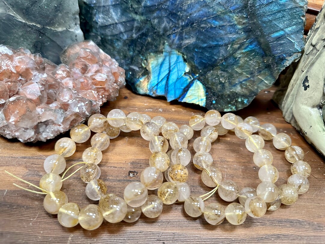 Golden Healer Beaded Elastic Bracelet (larger Beads) - Etsy