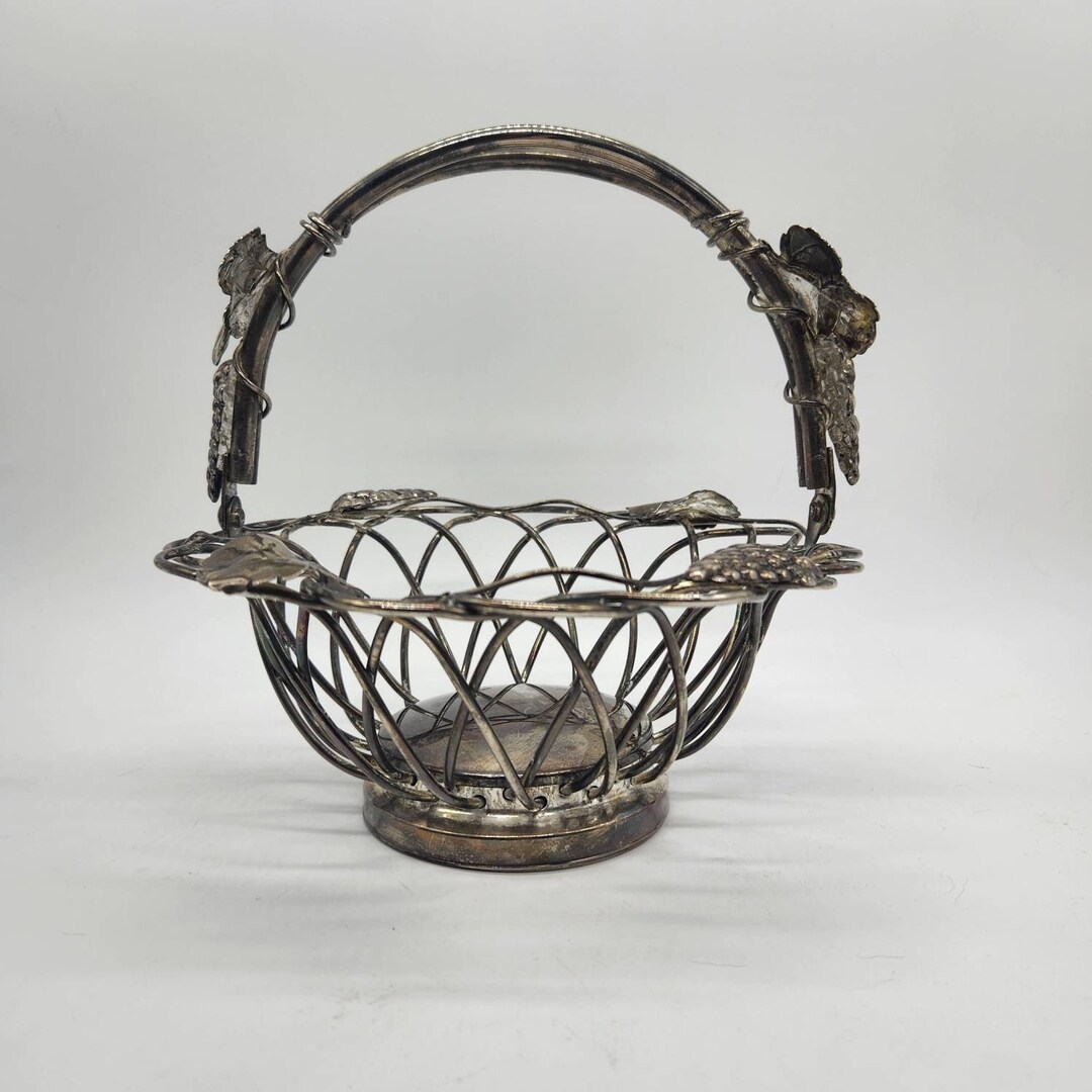 Vintage Godinger Silverplate Basket With Adjustable Handle - Etsy