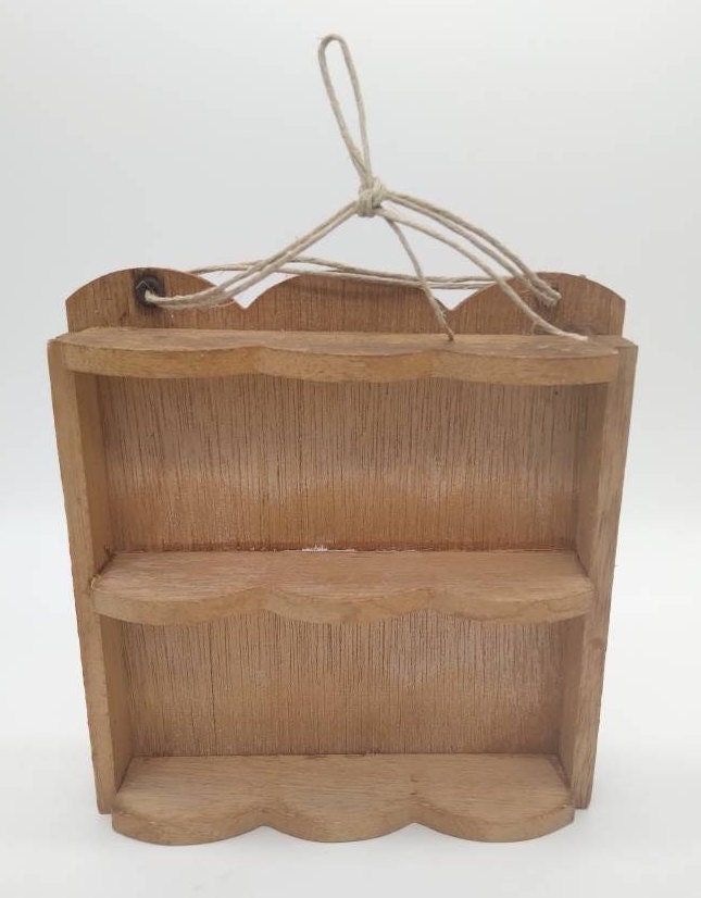 Vintage 1950's Relco Japan Hanging Two-tier Wooden Spice Rack With Six ...