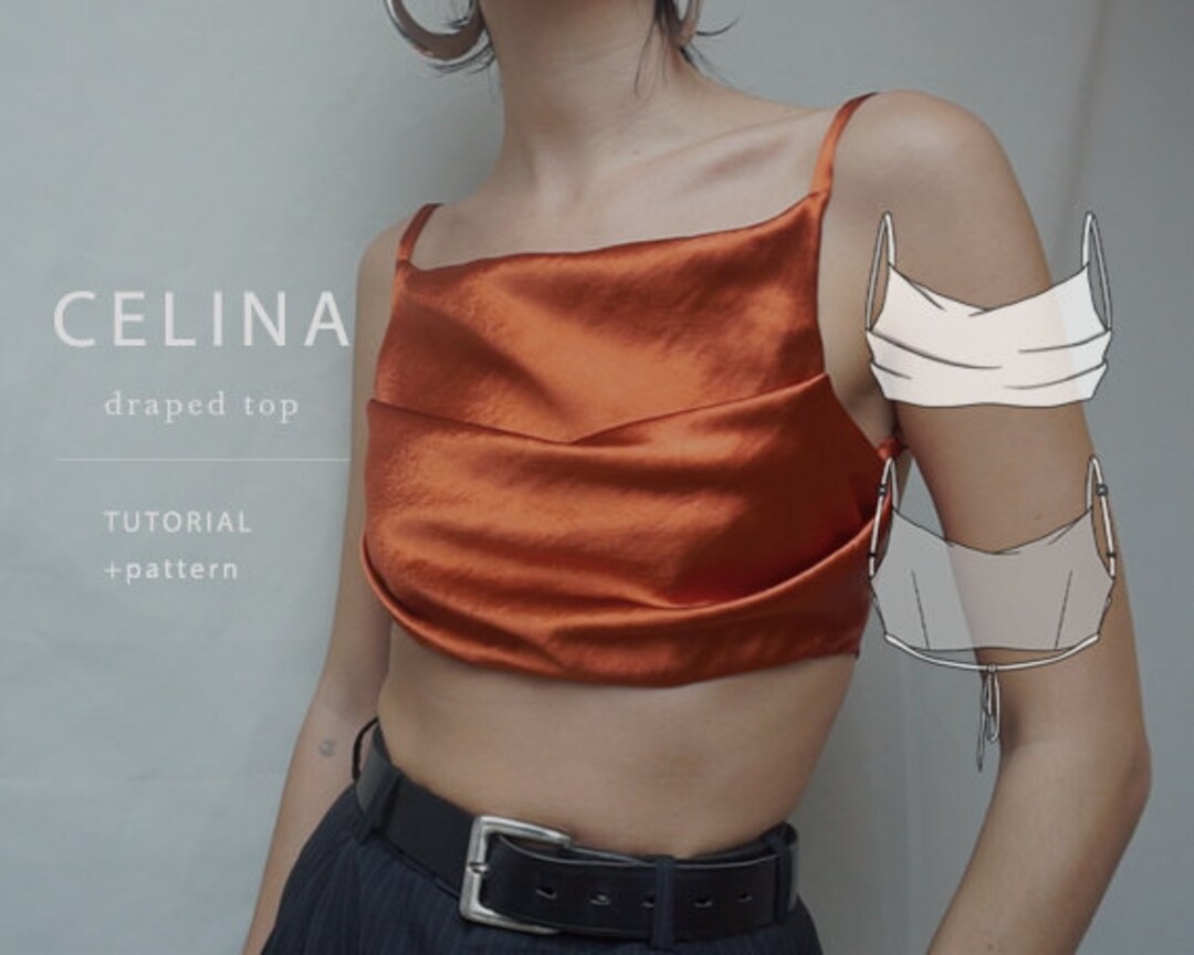 Celina - Silky Draped Top - Sewing Pattern - Digital PDF Sewing Pattern ...