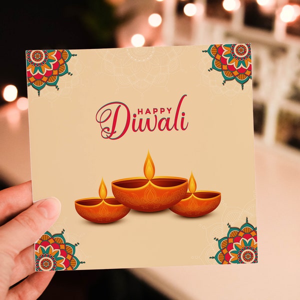 Diwali Card - Etsy