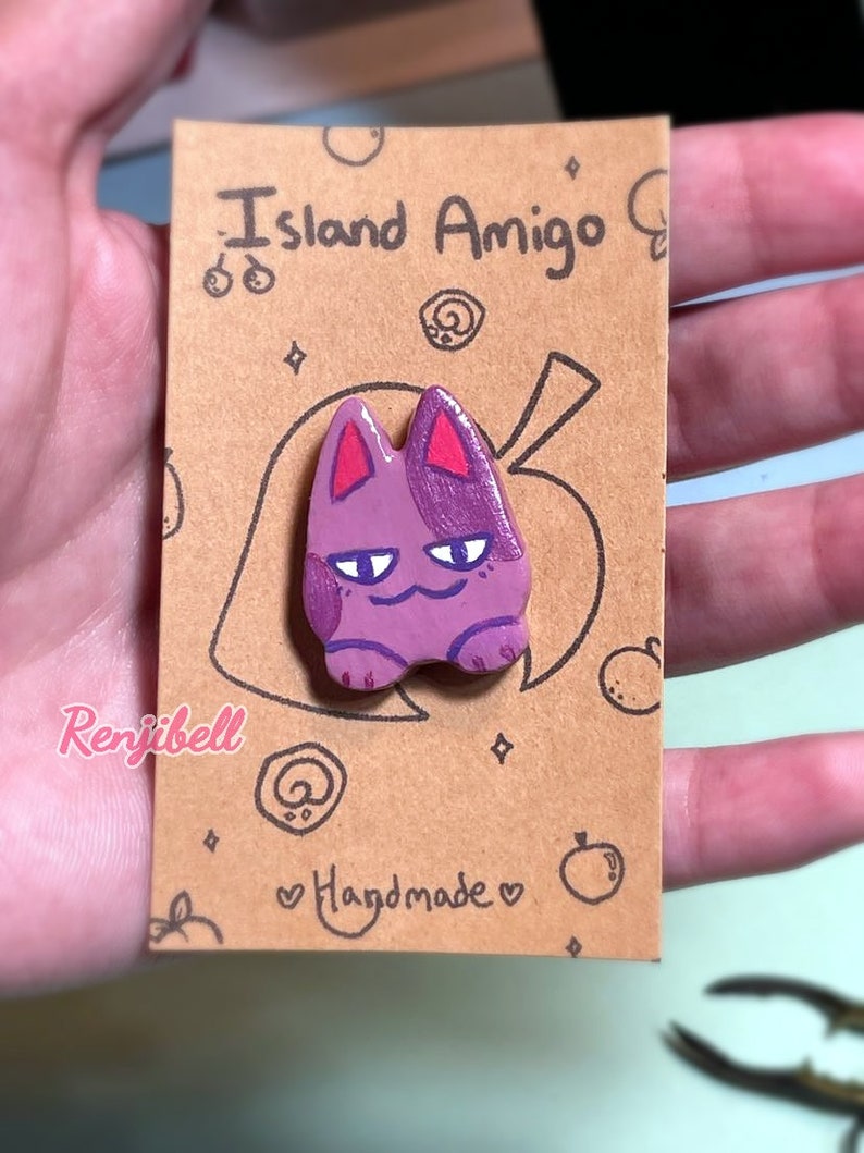 AC Clay Pins Cat Villager Version handmade - Etsy