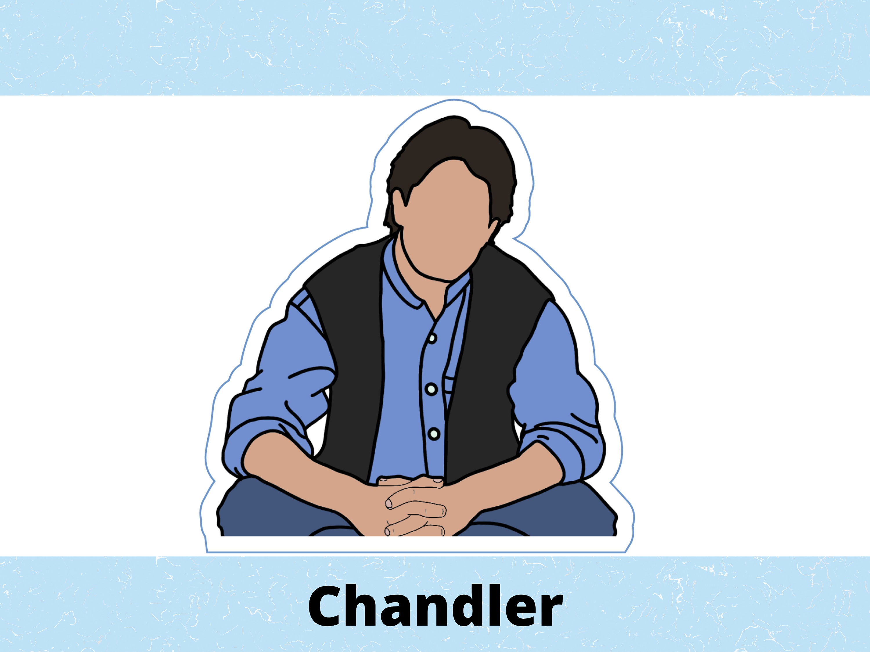 Friends Stickers Chandler, Rachel, Joe, Ross, Girlfriends - Etsy