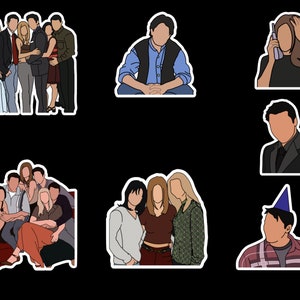 Friends Stickers Chandler, Rachel, Joe, Ross, Girlfriends - Etsy