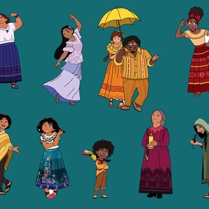 Encanto Stickers Mirabel, Isabela, Luisa, Bruno, Felix and Pepa ...