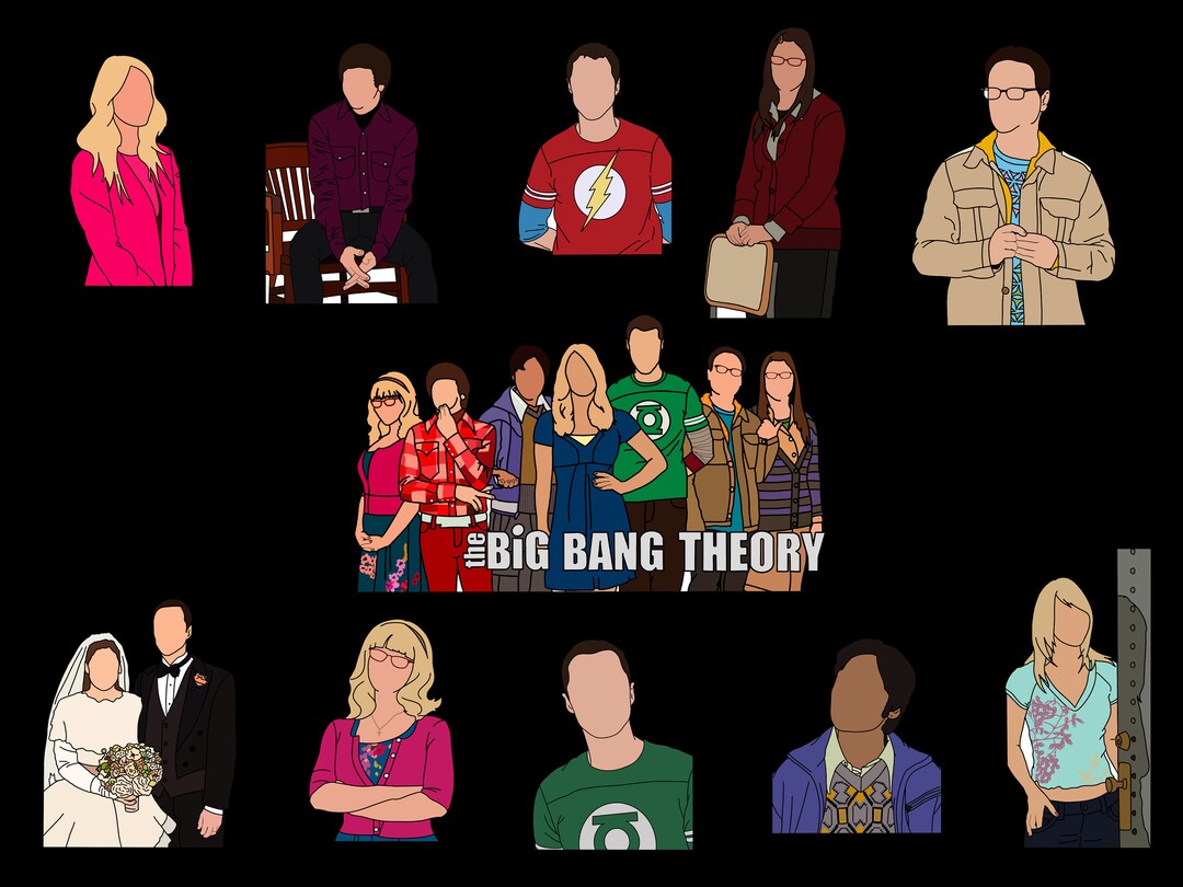Big Bang Theory Sticker Bundle Sheldon, Leonard, Penny, Amy, Raj ...