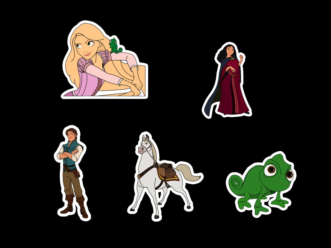Tangled Stickers Rapunzel, Pascal, Maximus, Gothel, Flynn Rider - Etsy