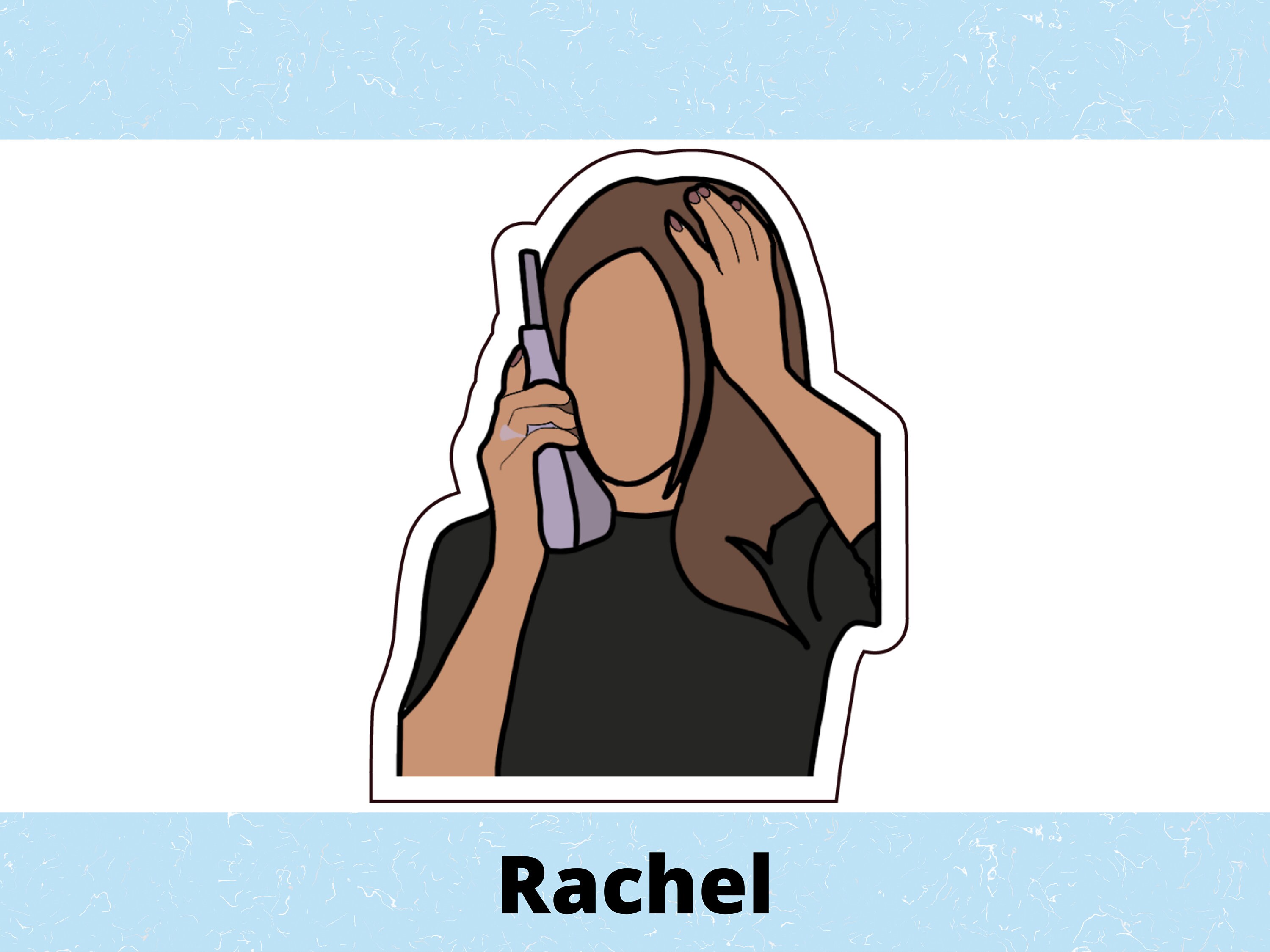 Friends Stickers Chandler, Rachel, Joe, Ross, Girlfriends - Etsy