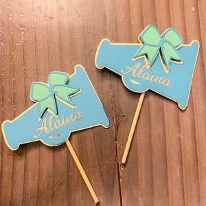 Cheer Megaphone Cupcake Toppers - Etsy
