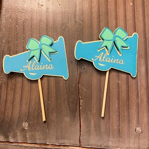 Cheer Megaphone Cupcake Toppers - Etsy