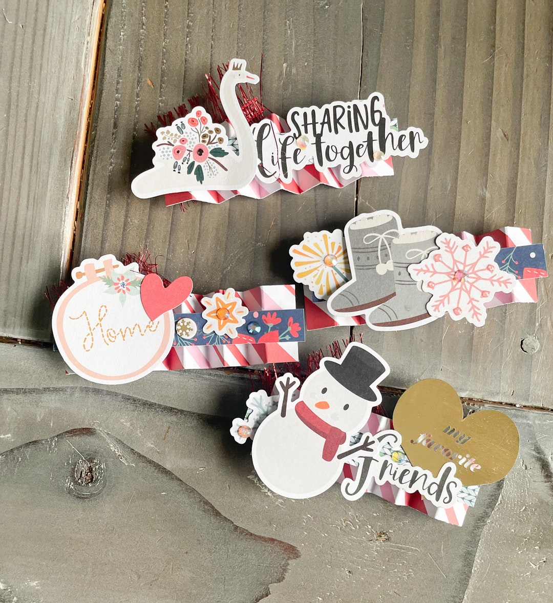 Christmas Dimensional Embellishment Clusters - Etsy