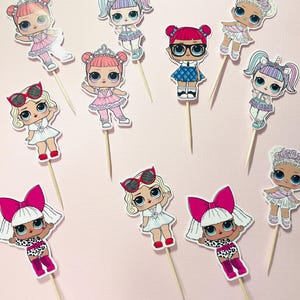 Dolls Birthday Cake Topper | Cupcake Toppers | Birthday | Personalized ...