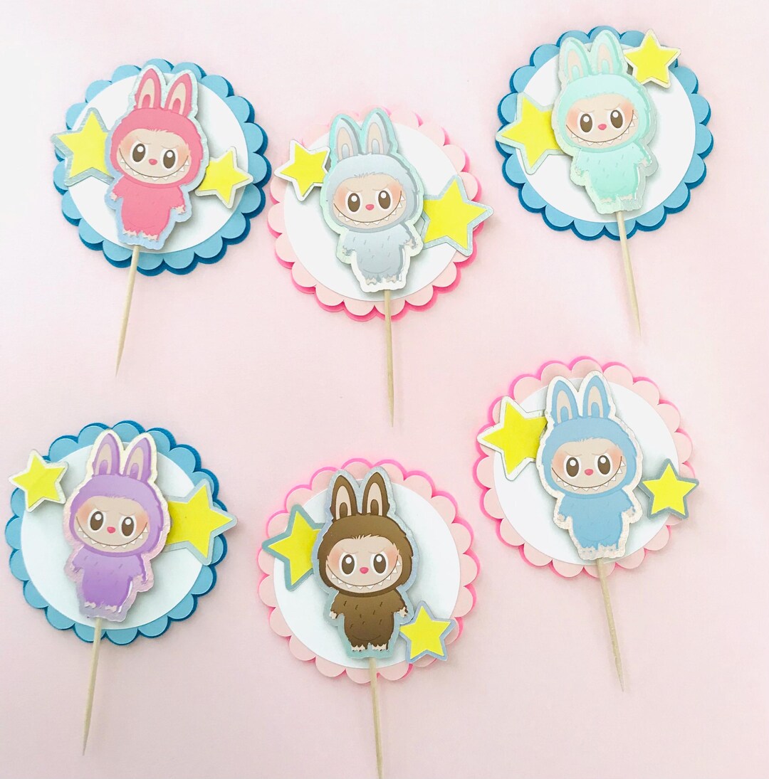 Labubu 3D Cupcake Toppers | Cake Toppers | Birthday | Personalized ...