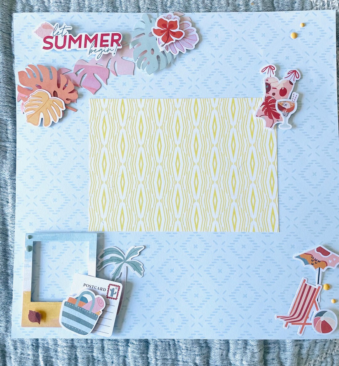 Let Summer Begin 12 X 12 Scrapbook Page - Etsy