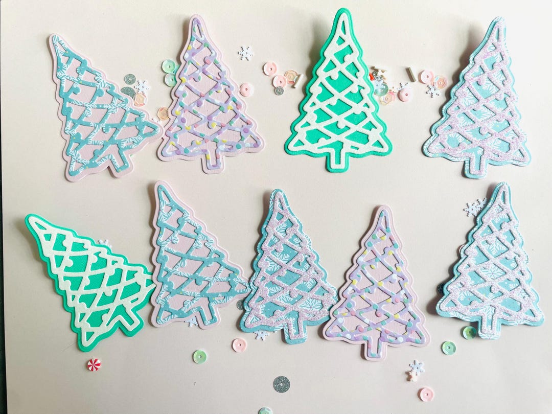 Christmas Tree Die Cuts - Set of 20 - Etsy