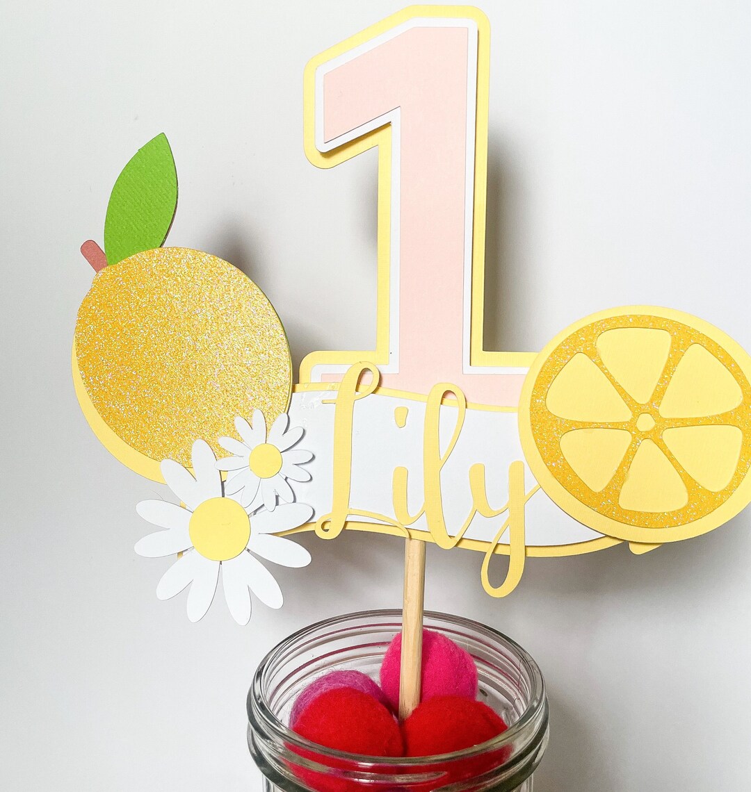 Lemon Cake Topper | Lemon Birthday | Lemon Party - Etsy