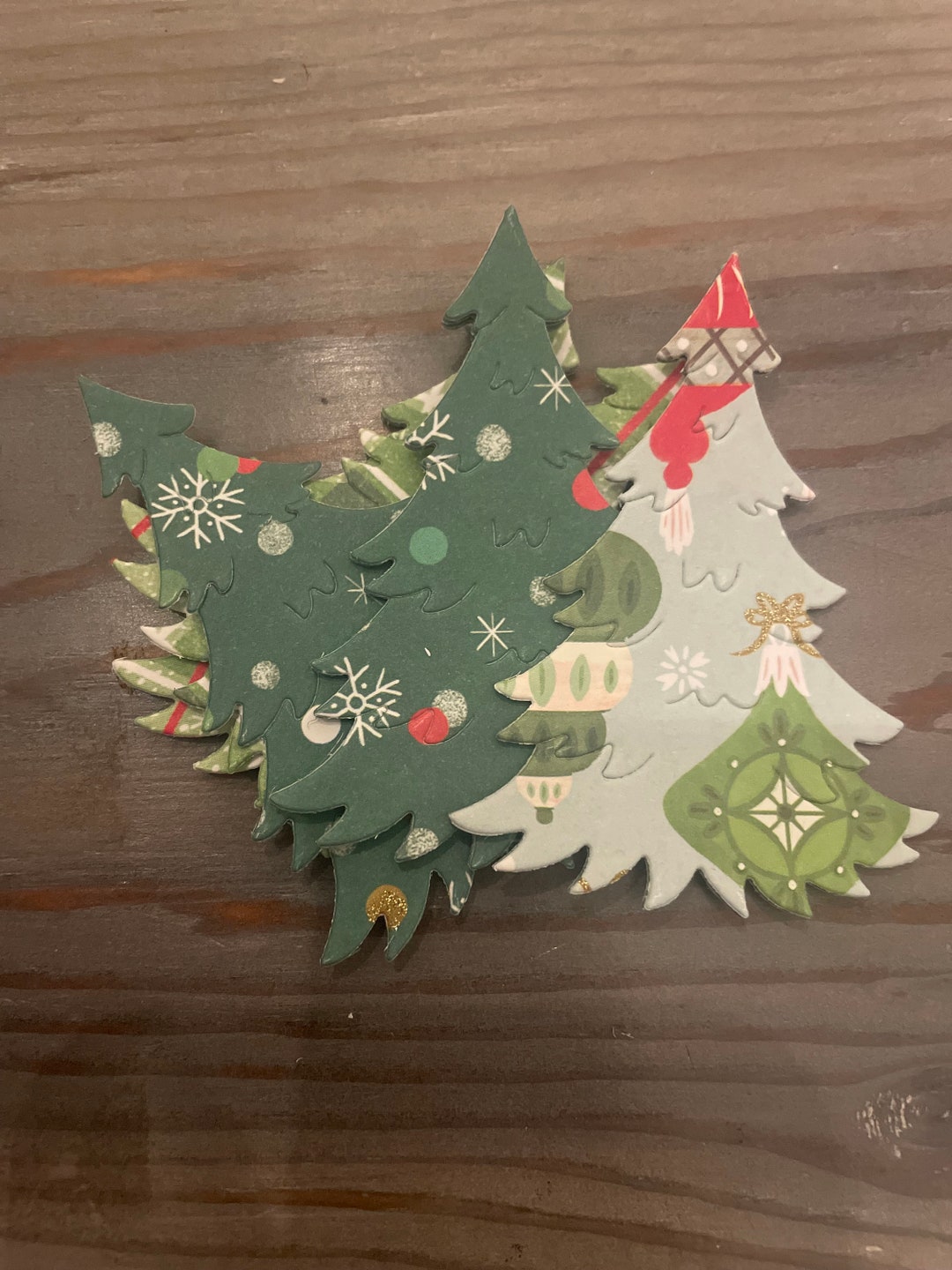 Christmas Tree Die Cuts Set of 20 - Etsy
