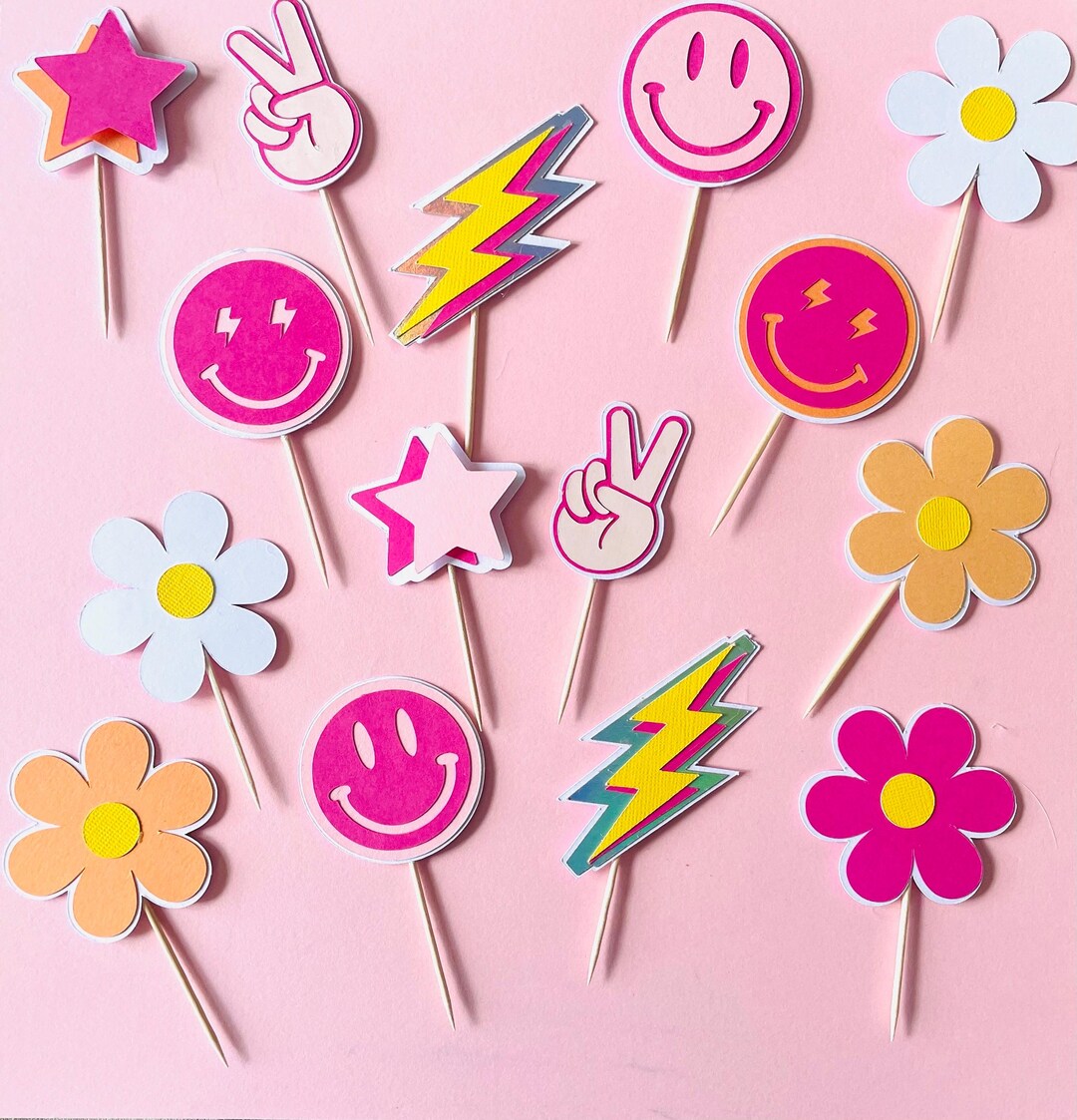 Preppy Birthday Cake Topper | Cupcake Toppers | Birthday | Personalized ...