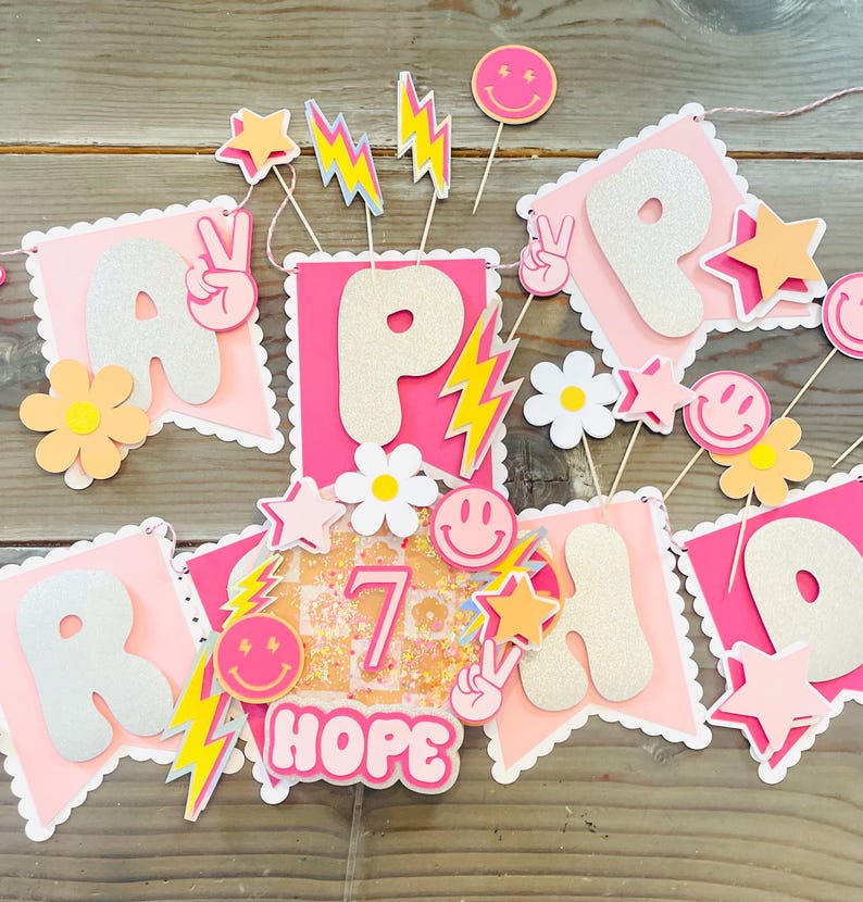 Preppy Birthday Cake Topper | Cupcake Toppers | Birthday | Personalized ...