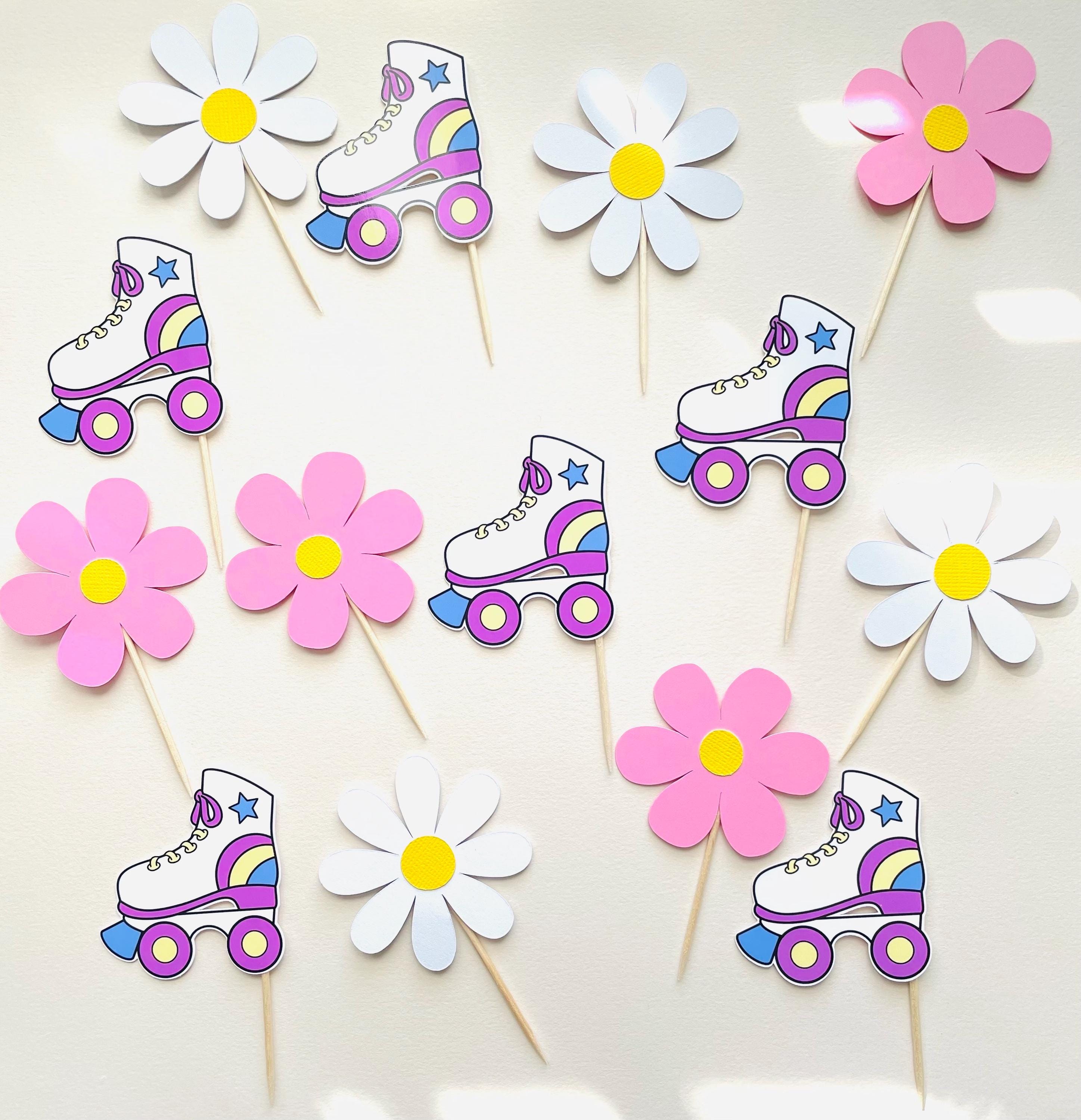 Roller Skate Cupcake Toppers: Retro Birthday Party Decor - Etsy
