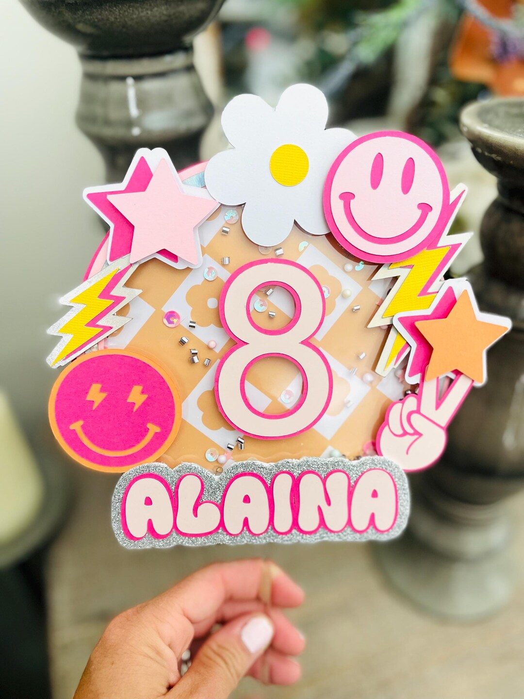 Preppy Birthday Cake Topper | Cupcake Toppers | Birthday | Personalized ...