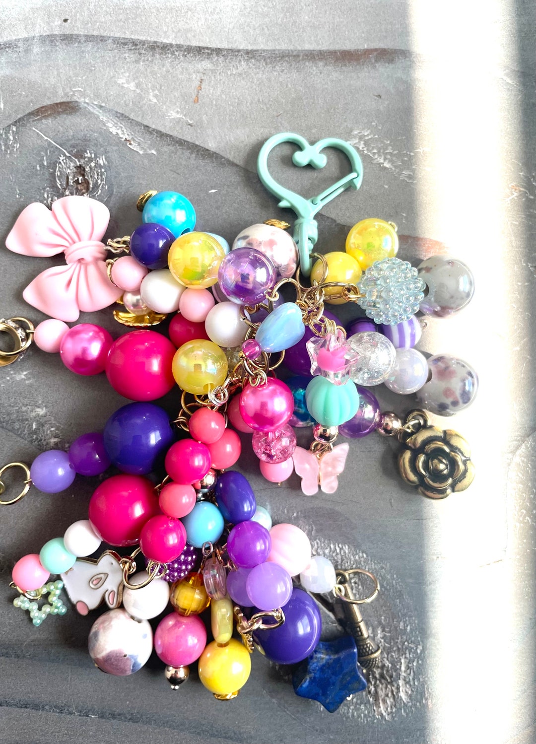 Bright Pastel Junk Journal Dangle Charm Dangle Junk Journal Jewelry ...