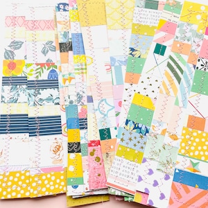 Sewn Paper Snippet Strips for Scrapbooking and Papercrafting - Etsy