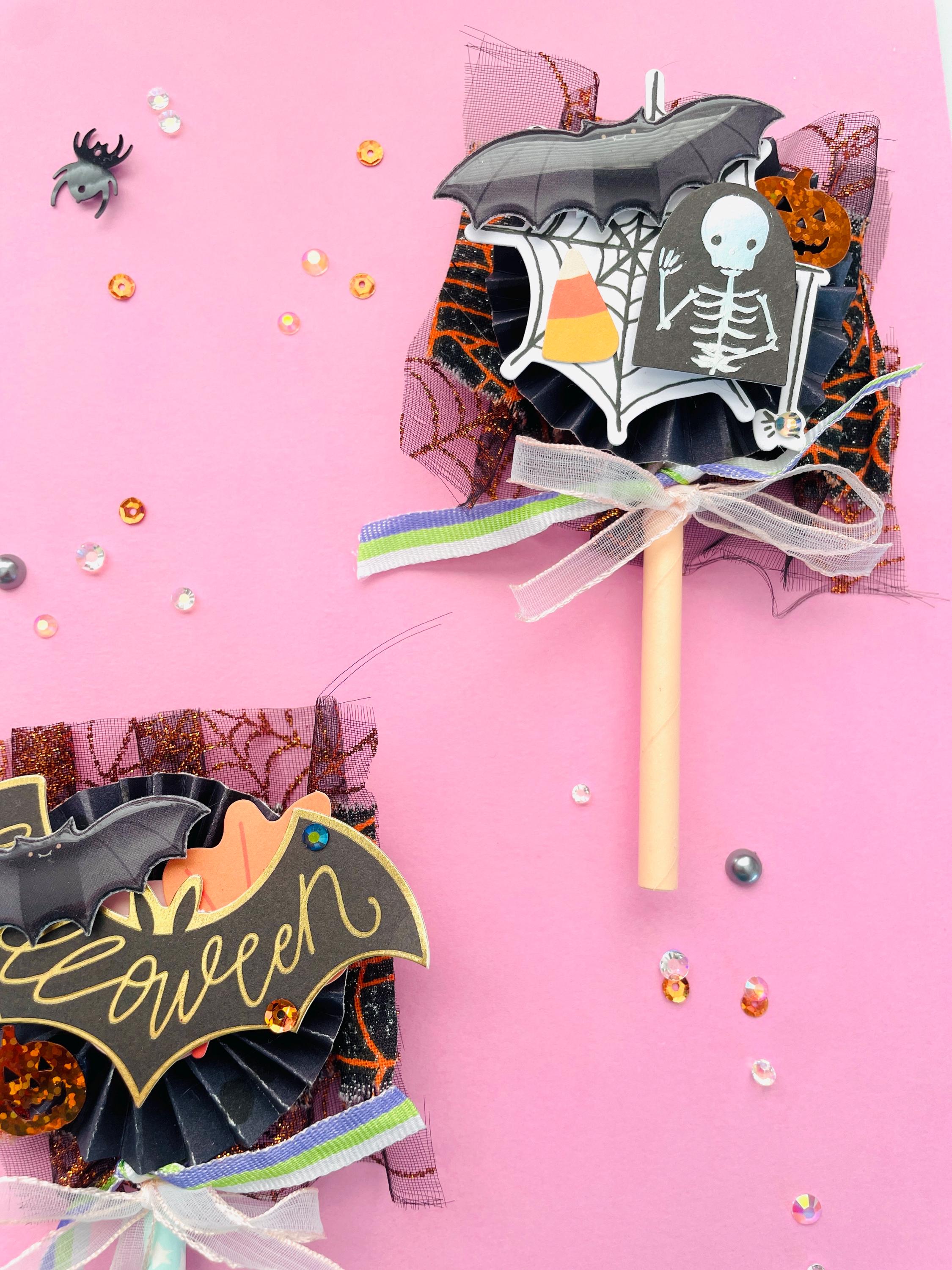 Whimsical Mini Halloween Paper Wand Embellishments - Set of 3 - Etsy