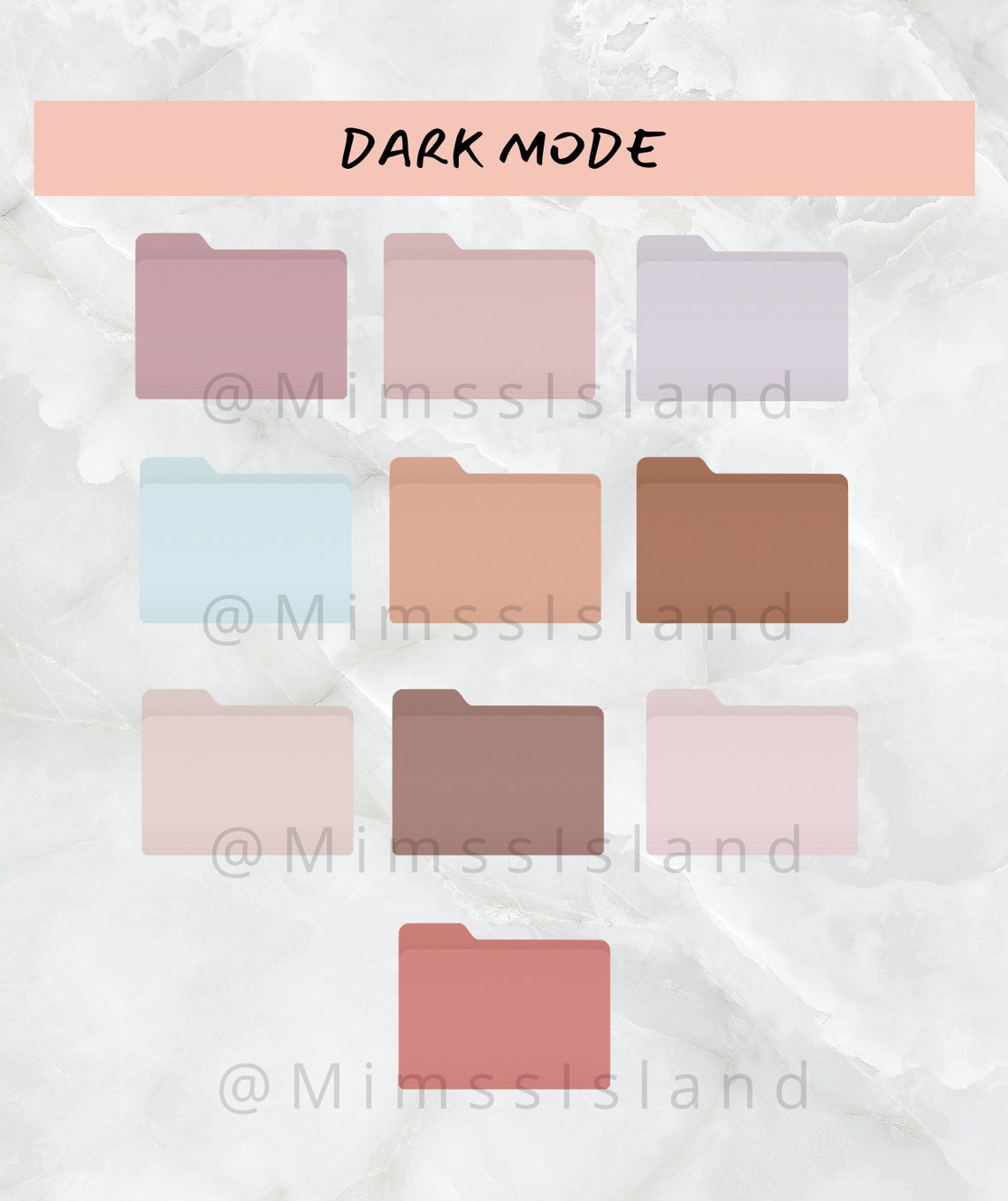 Mac Folder Icons | NEUTRAL Colors | Light Mode and Dark Mode (INSTANT ...