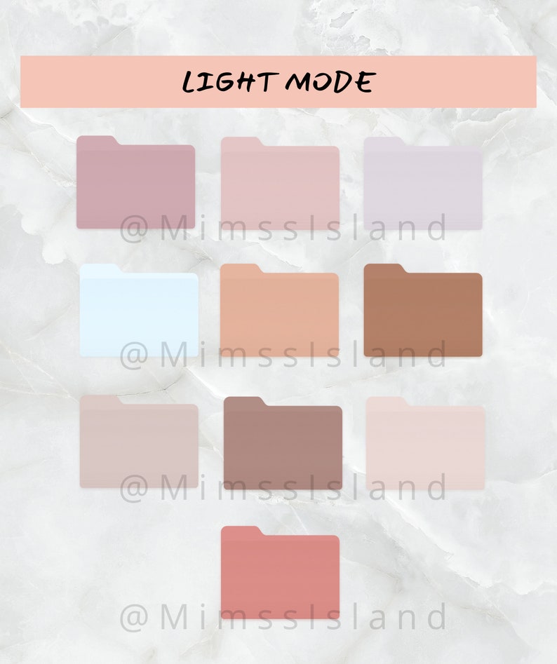 Mac Folder Icons | NEUTRAL Colors | Light Mode and Dark Mode (INSTANT ...