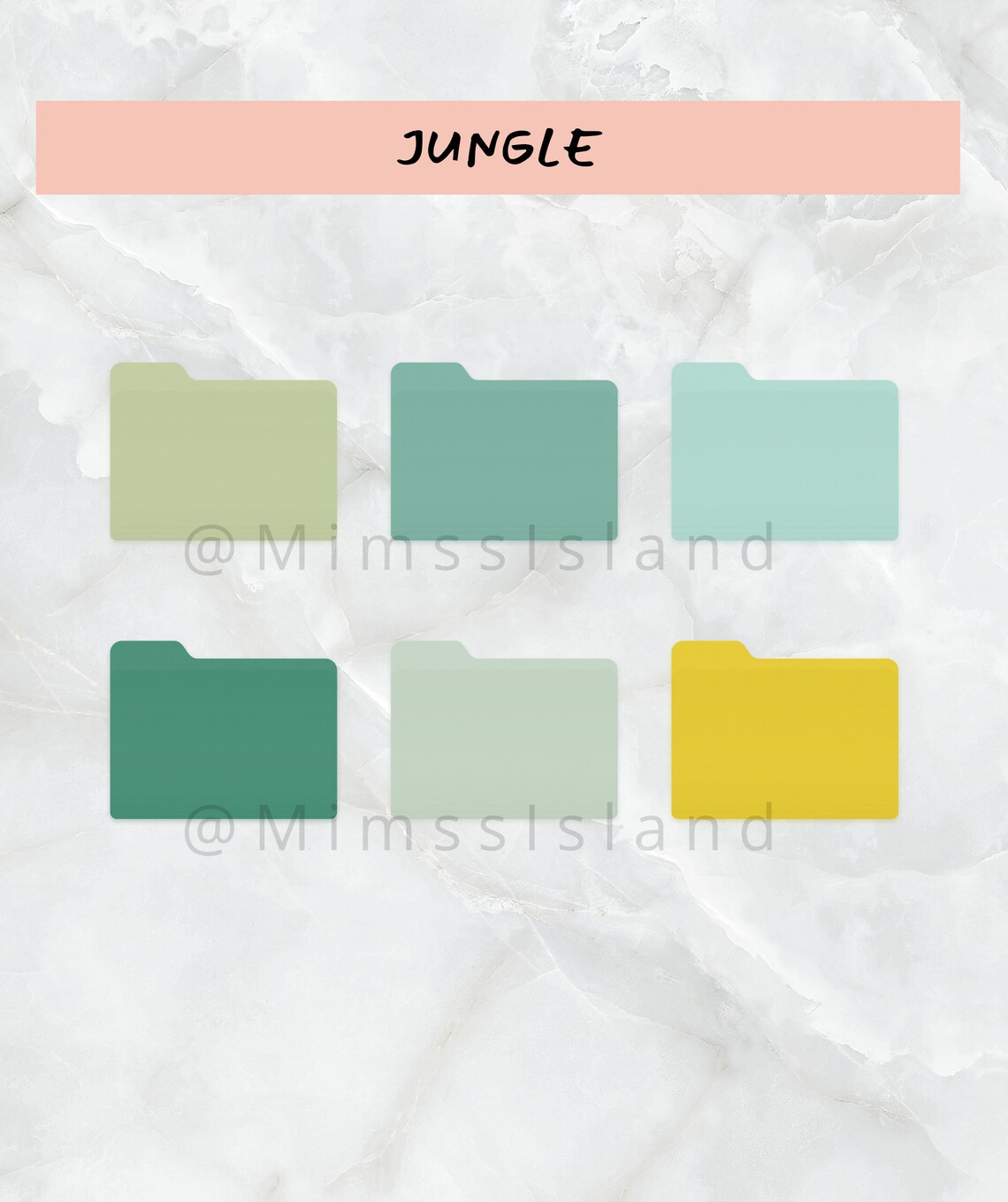 Mac Folder Icons 3 Different Palettes Color Schemes Themes - Etsy