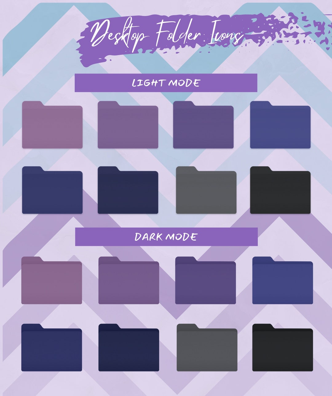 Mac Folder Icons | WITCHY, Astro, Space Colors | Light Mode and Dark ...