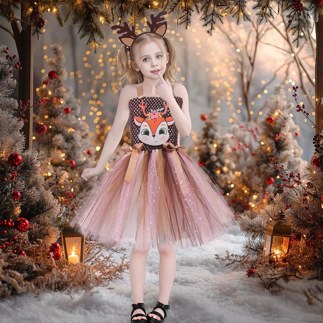 Christmas Gift for Girls Deer Costume, Christmas Deer Dress for Girl ...