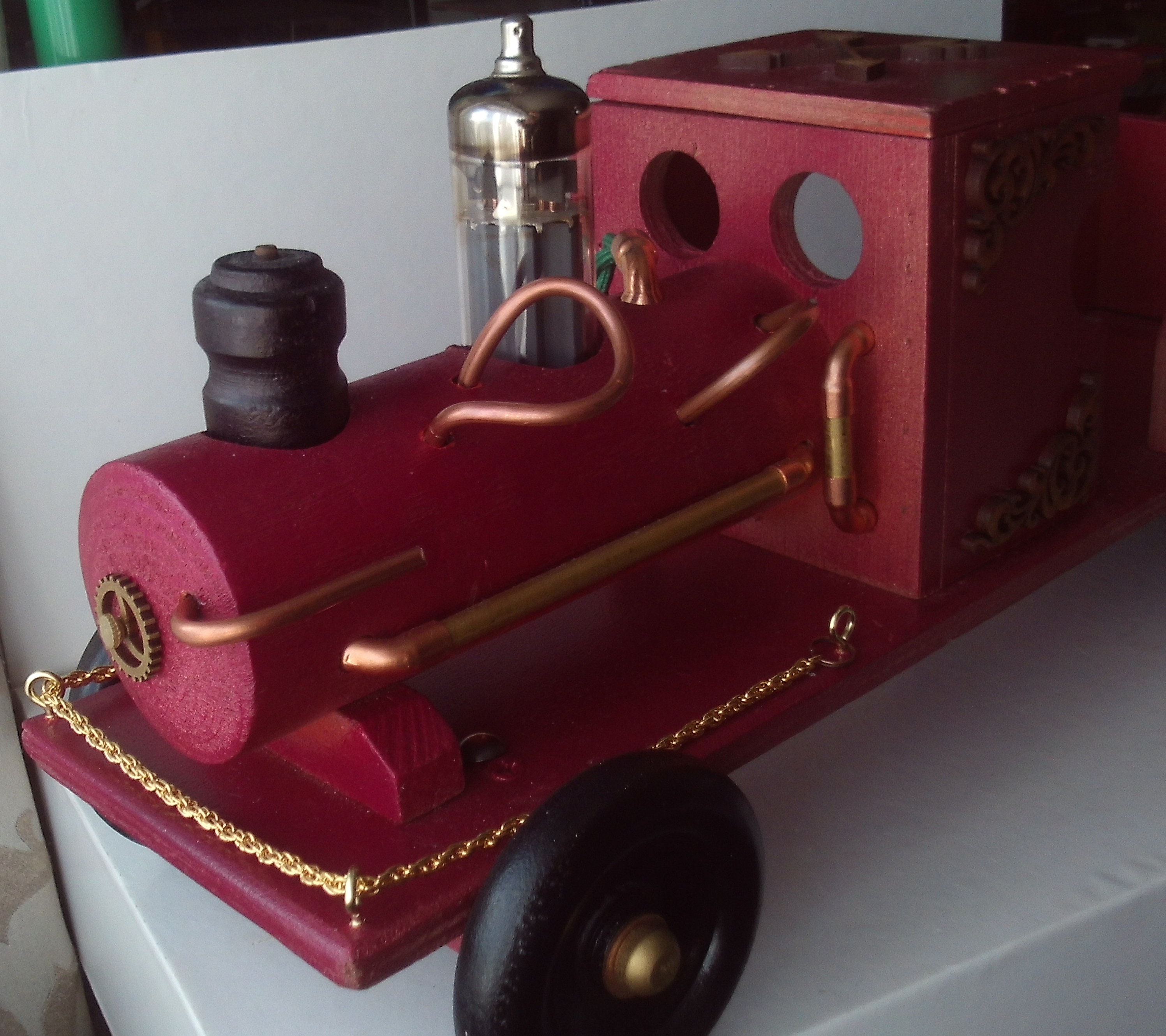 The Cherry Rush A Steampunk / Cyberpunk Wooden Train Toy 1950s / 2240s ...