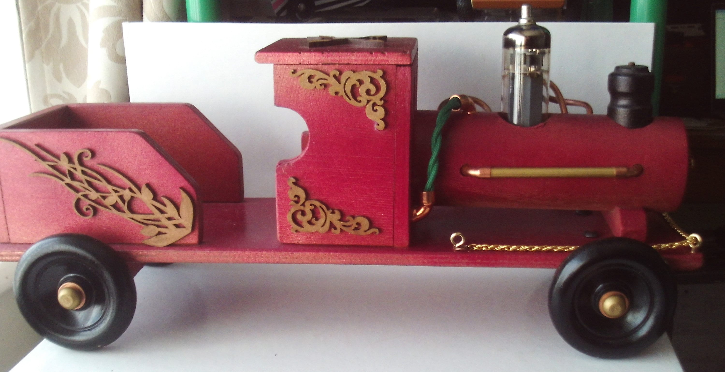 The Cherry Rush A Steampunk / Cyberpunk Wooden Train Toy 1950s / 2240s ...