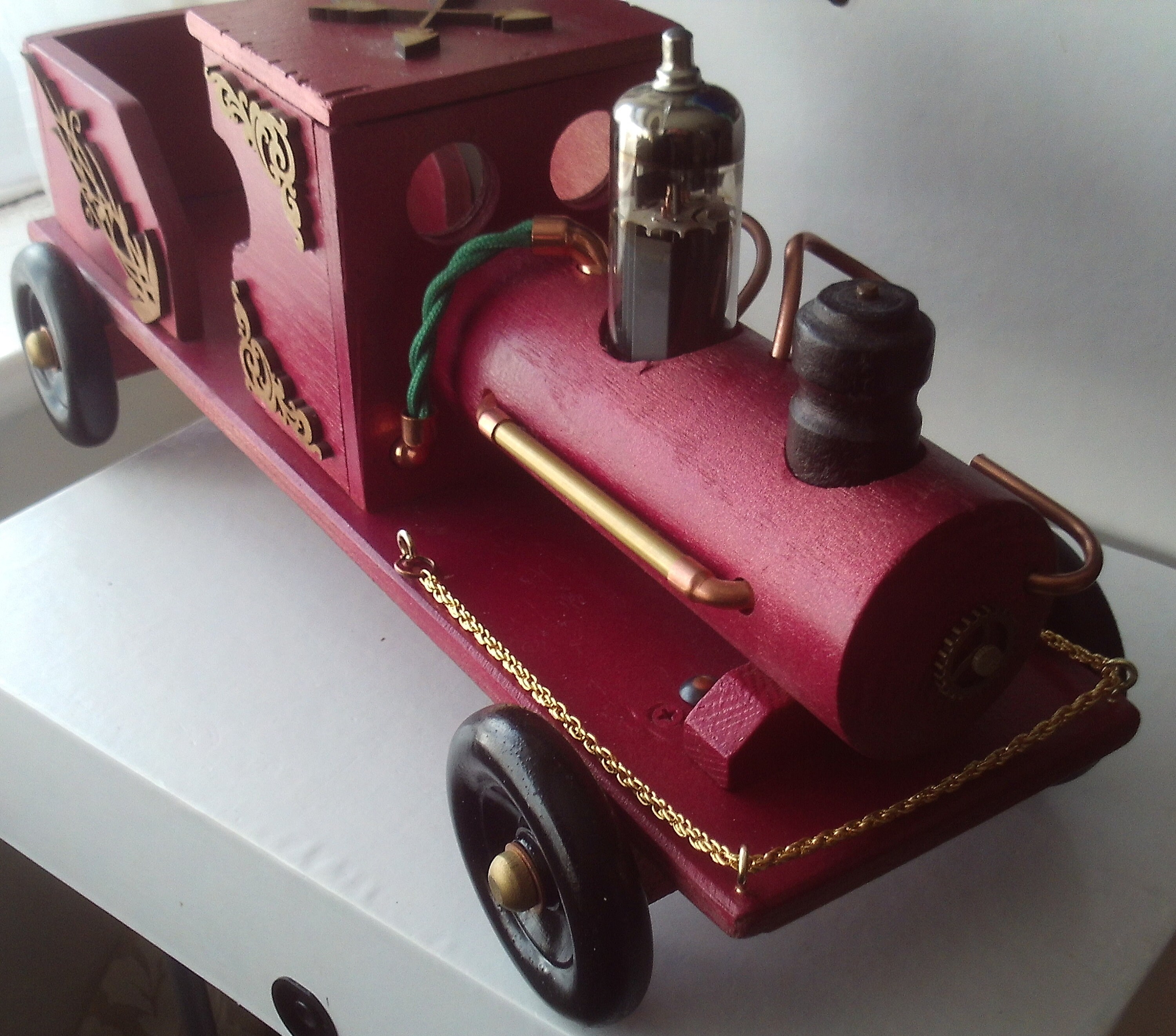 The Cherry Rush A Steampunk / Cyberpunk Wooden Train Toy 1950s / 2240s ...