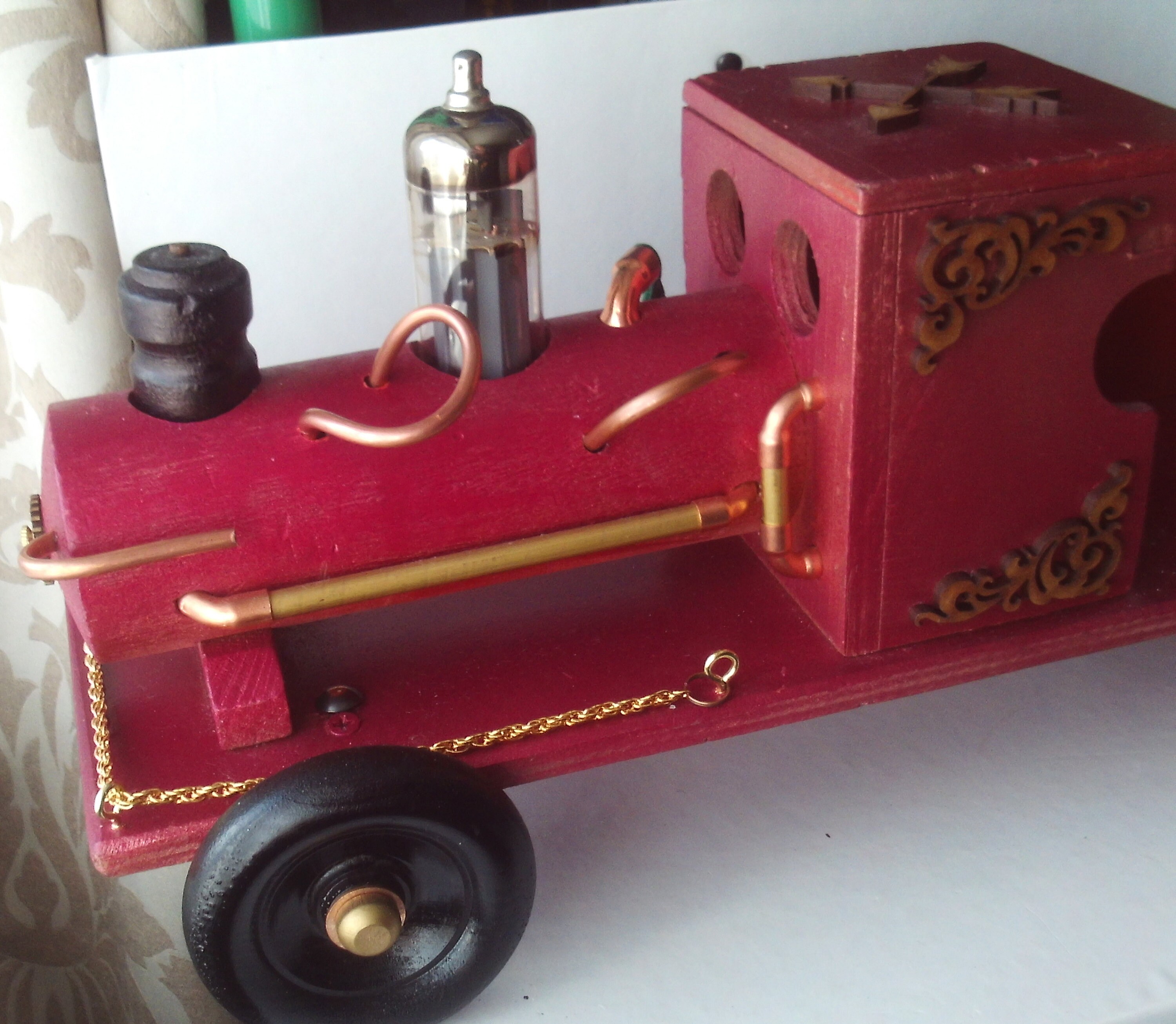 The Cherry Rush A Steampunk / Cyberpunk Wooden Train Toy 1950s / 2240s ...