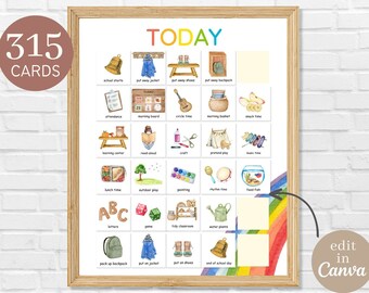 Montessori Morning Board Weekly Schedule Childrens Visual - Etsy