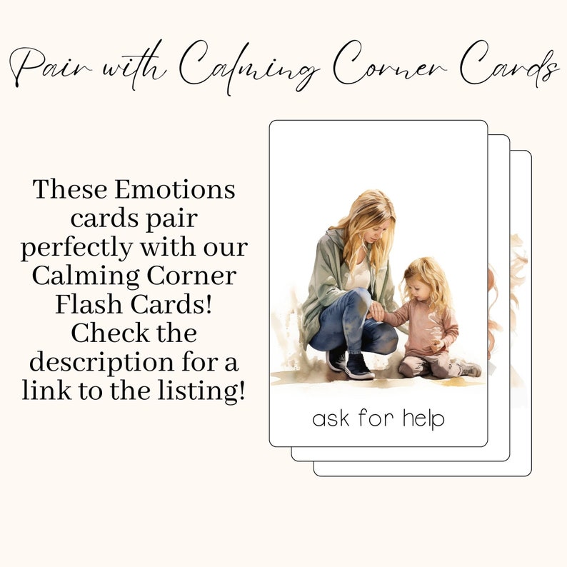 Kids Emotions Flashcards | Large Montessori Feelings Cards | Printable ...