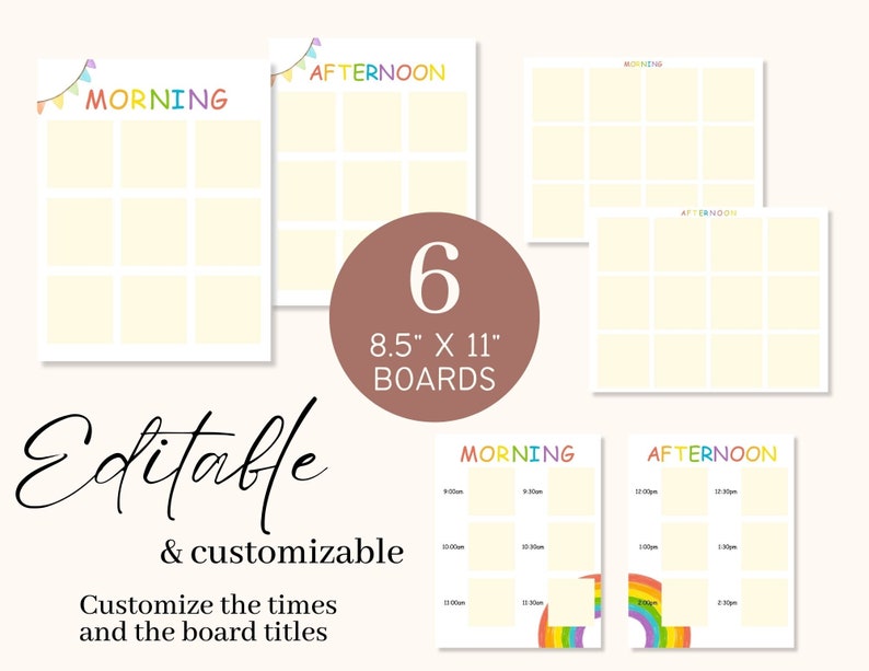 Editable Kids Daily Routine Cards for Classroom Schedule - Etsy Canada