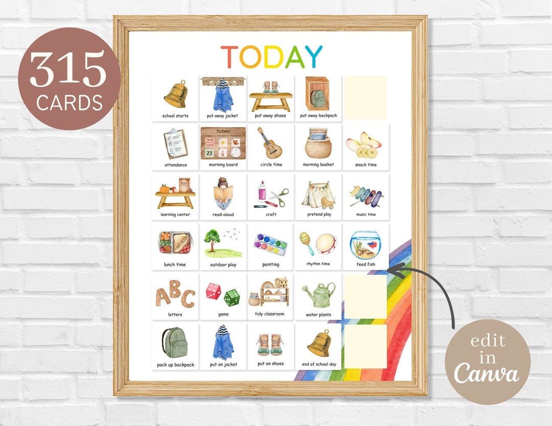 Editable Kids Daily Routine Cards for Classroom Schedule | Teacher ...