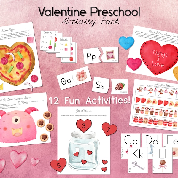 Preschool Valentine - Etsy