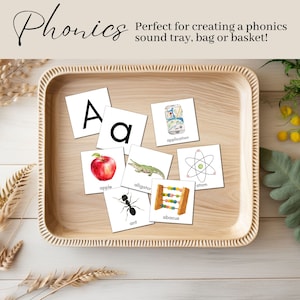 Alphabet Printable Flash Cards, Phonics Montessori Letter Tray ...