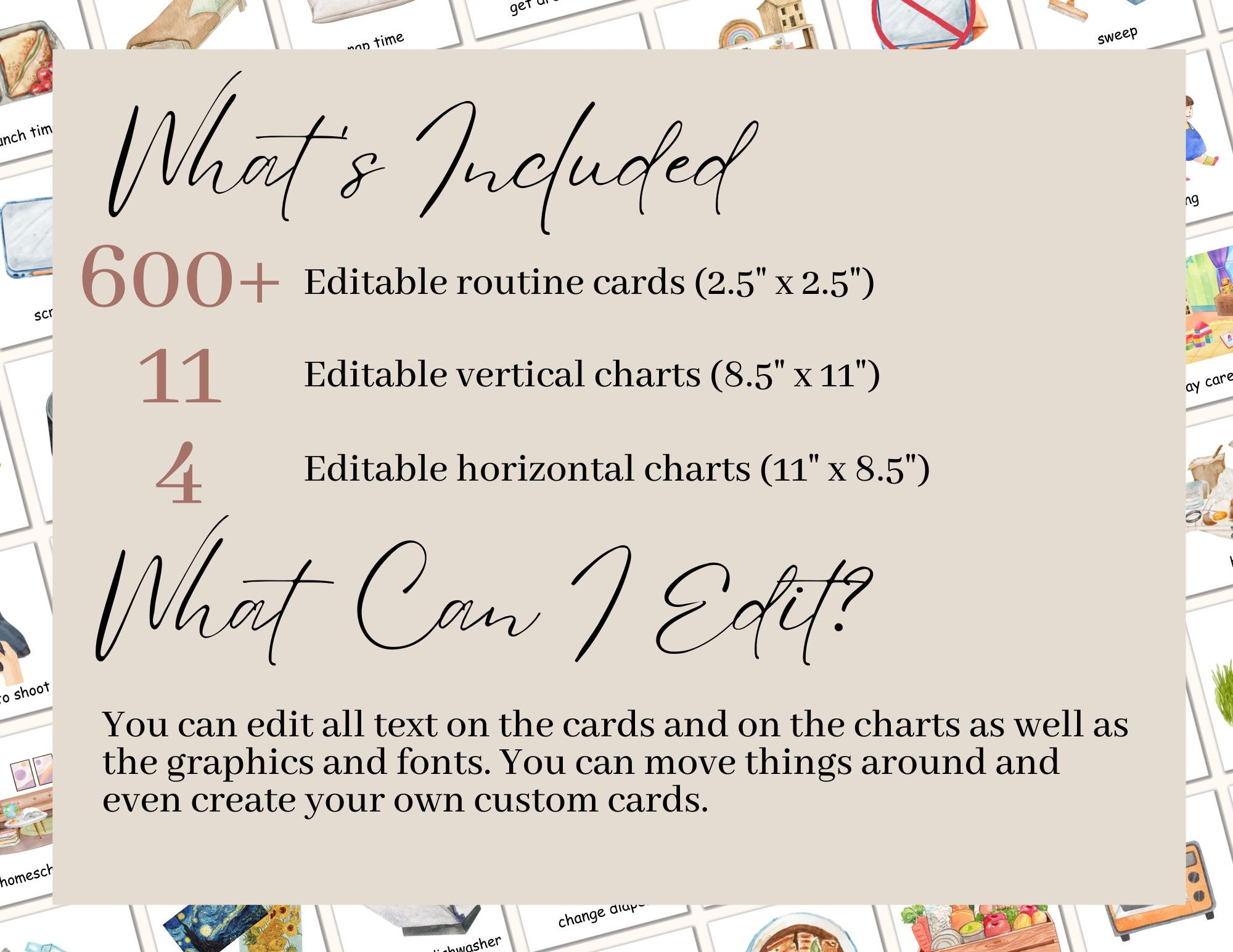 Editable Kids Daily Routine Cards Daily Visual Schedule - Etsy México