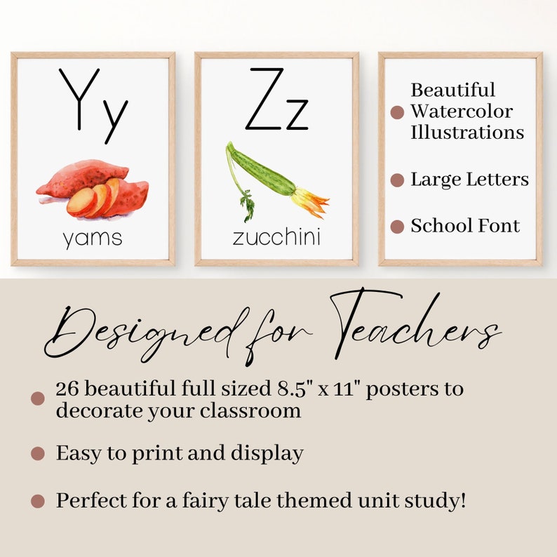 Autumn Alphabet Posters Large Fall Alphabet Cards for - Etsy