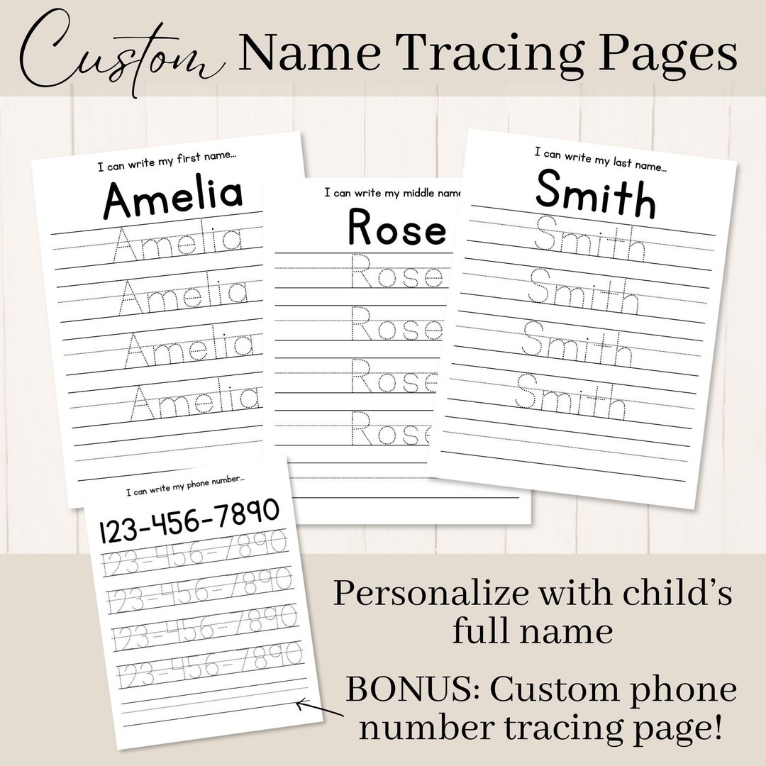 Custom Name Tracing Page | Handwriting Practice | Printable ...