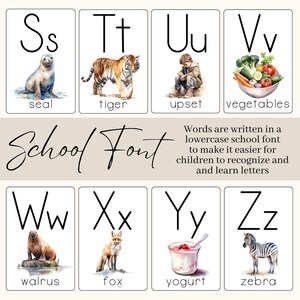 Alphabet With Pictures Flash Cards, Printable Phonetic Alphabet ...