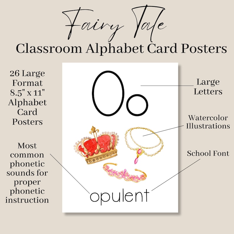 Fairy Tale Alphabet Posters Large Fairy Tale Alphabet Cards - Etsy